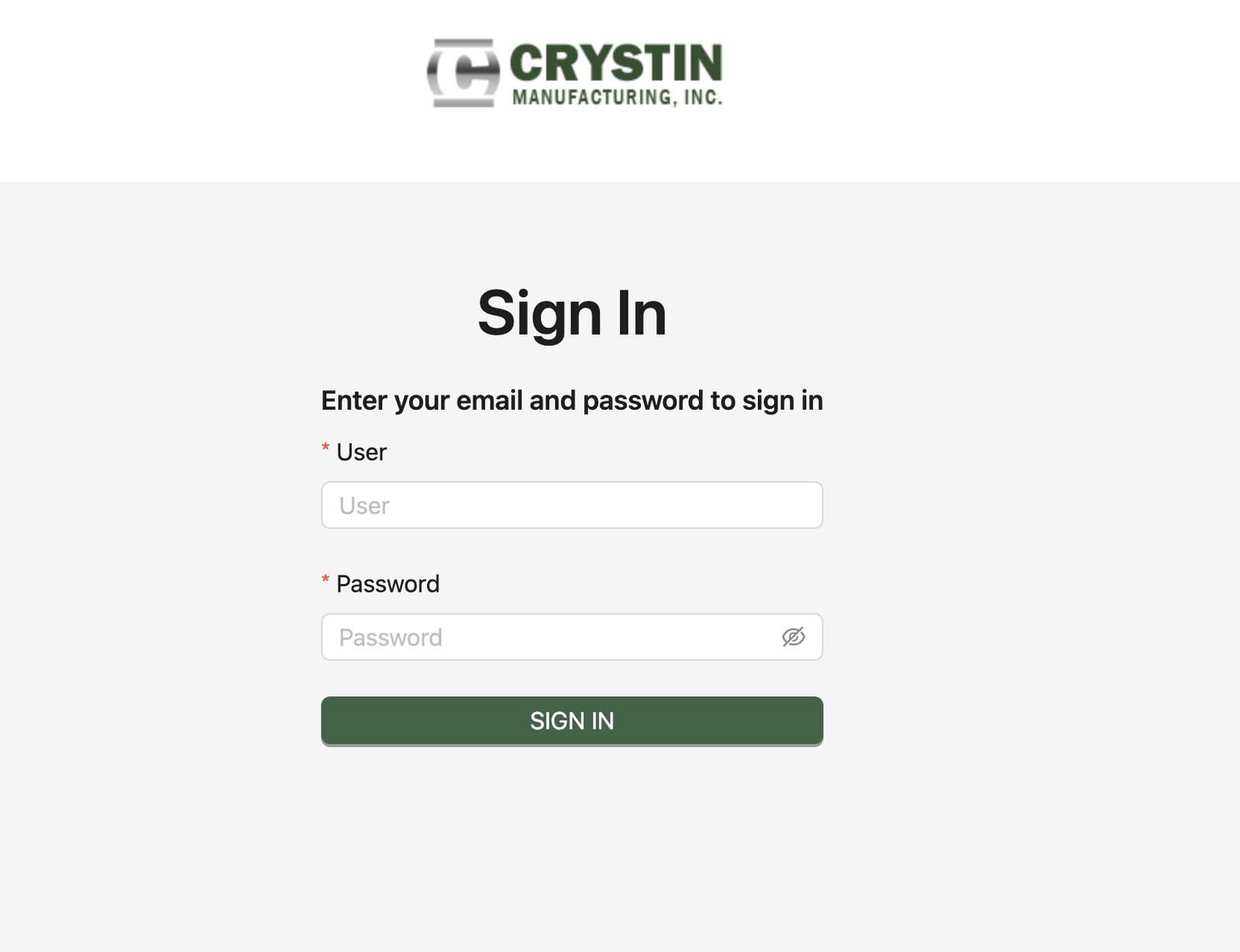 Crystin Manufacturing - Quattro Software